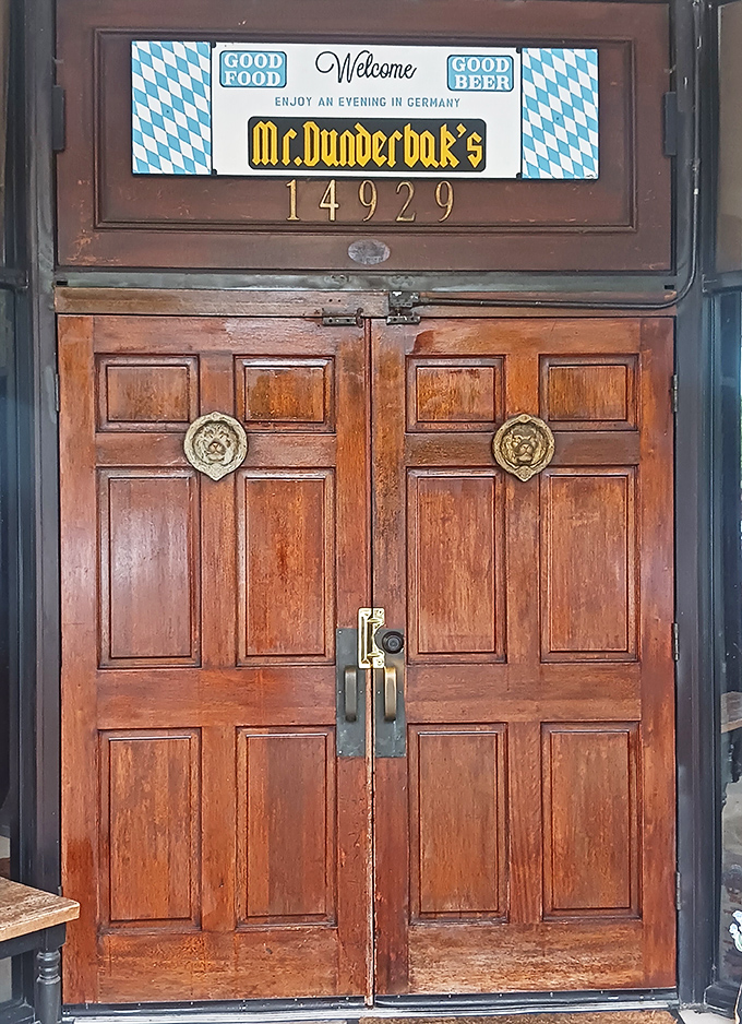 "Welcome to Germany" promises the sign above these sturdy wooden doors. Cross this threshold and leave Florida behind—no passport required.
