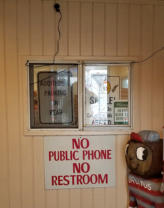The "No Public Phone, No Restroom" sign tells you everything you need to know—they're focused on sandwiches, not amenities.