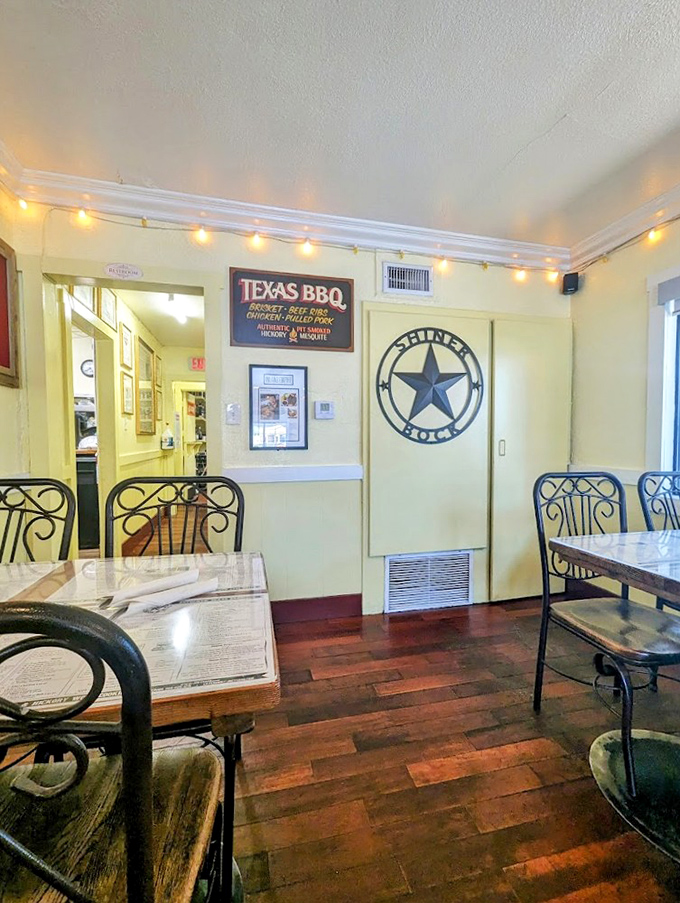 Every corner tells a story of barbecue tradition. The rustic elements aren't just for show—they're badges of smoky honor in the Inland Empire.
