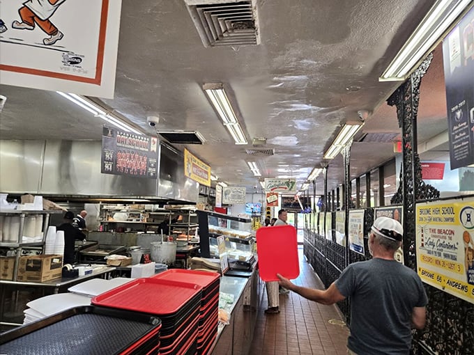 The ordering counter—where the magic begins. Veterans know the lingo; newcomers learn quickly or risk the gentle head-shake of the regulars.