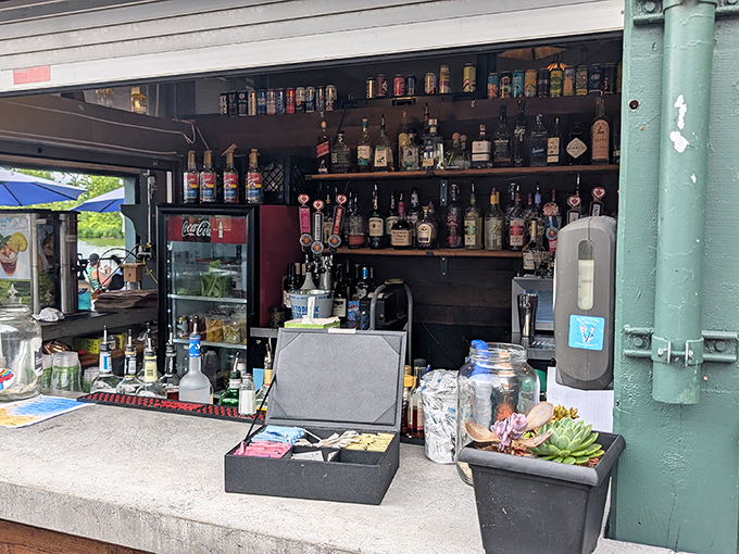 A bar stocked for serious business – whether you're celebrating life's victories or just Tuesday, they've got the liquid refreshment to match the moment.