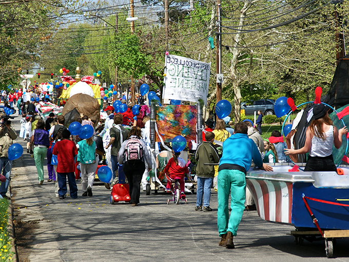Parades in Oberlin aren't just celebrations—they're joyful expressions of community where everyone from professors to preschoolers joins the fun.
