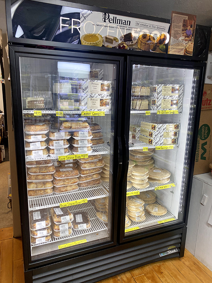 The pie case – Florida's version of the Louvre. Each shelf a gallery of edible art that makes people do irrational things, like drive across counties.