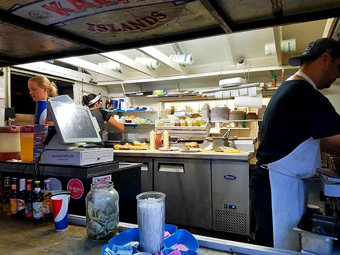 Where the magic happens – a glimpse into the kitchen that turns the ocean's bounty into edible memories.