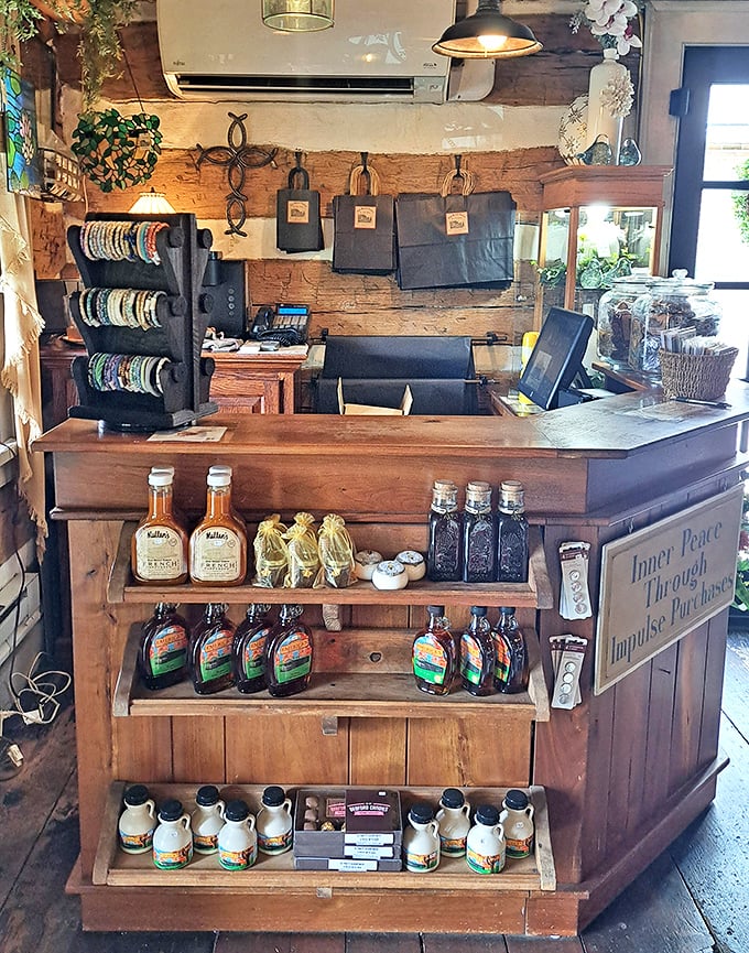 A charming retail counter offering local treats and souvenirs. Because sometimes you need to bring a taste of history home with you.