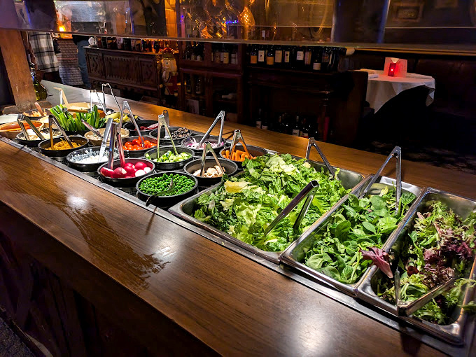 A salad bar that actually makes you want to eat vegetables—the unicorn of supper club experiences.