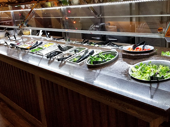 The salad bar—that place you promise yourself you'll visit first before inevitably being distracted by everything else. At least the intention was there.