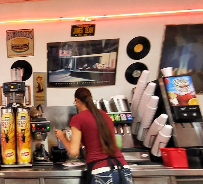 Where magic happens – the staff keeps everything moving with the choreographed precision of people who know breakfast is serious business.