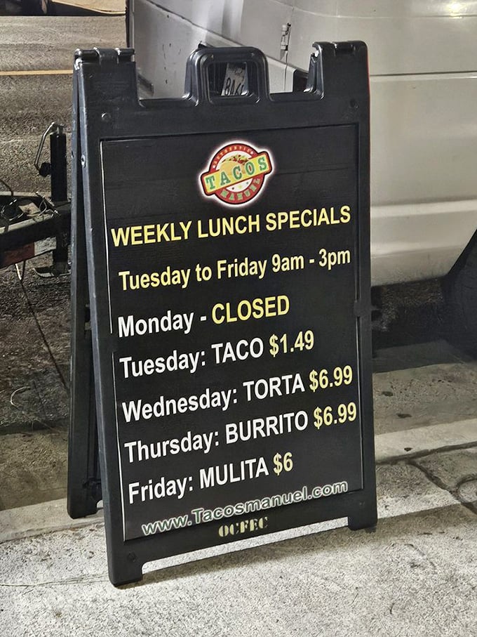 Operating hours that work with real people's schedules, because great tacos should be accessible when you need them.