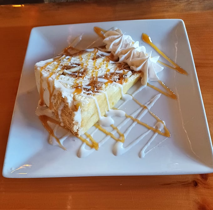 Vanilla caramel crunch cheesecake that doesn't need to show off—it knows exactly how good it is. Sweet without being cloying, rich without overwhelming.