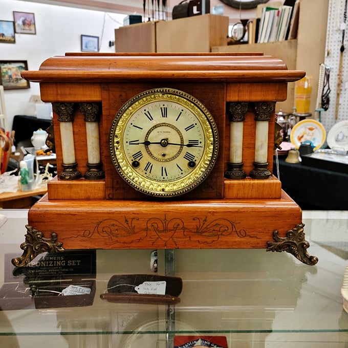 A timepiece that's witnessed more history than your history teacher. Wooden clocks like this don't just tell time—they tell stories.