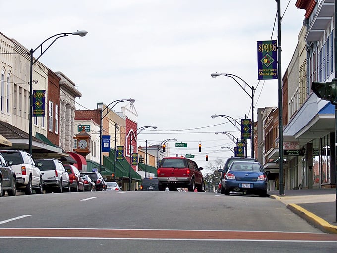 Mount Airy's Main Street could be a movie set for small-town perfection, complete with friendly faces and zero traffic stress.