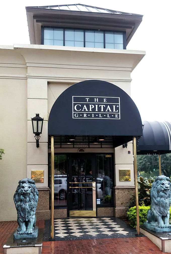 Those guardian lions aren't just for show – they're protecting Orlando's most precious dry-aged treasures inside.