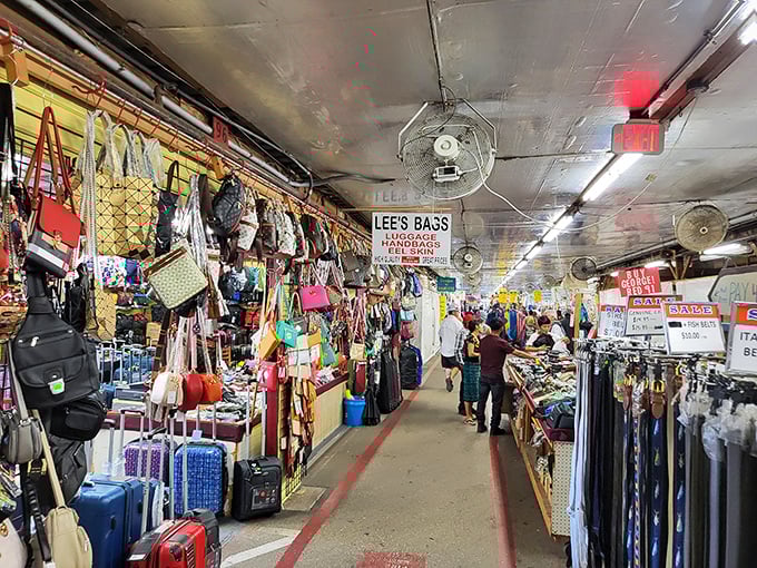 This underground shopping adventure feels like exploring a friendly neighborhood's best-kept fashion secrets.