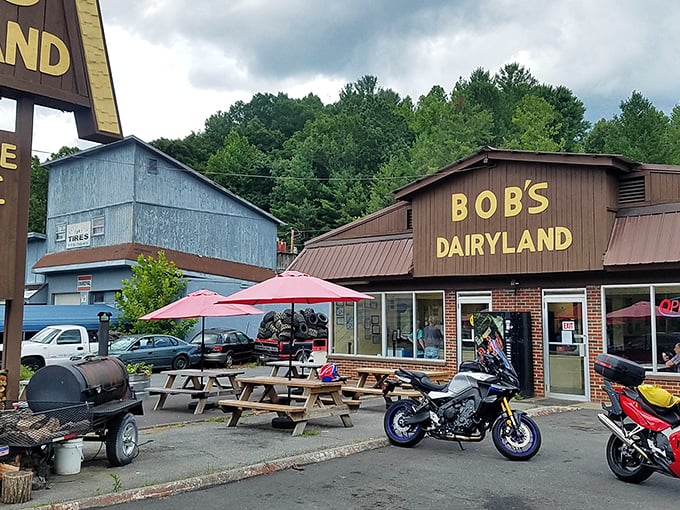 Burgers, bikes, and picnic tables—Bob’s Dairyland in Roan Mountain is where good food and small-town charm come together.