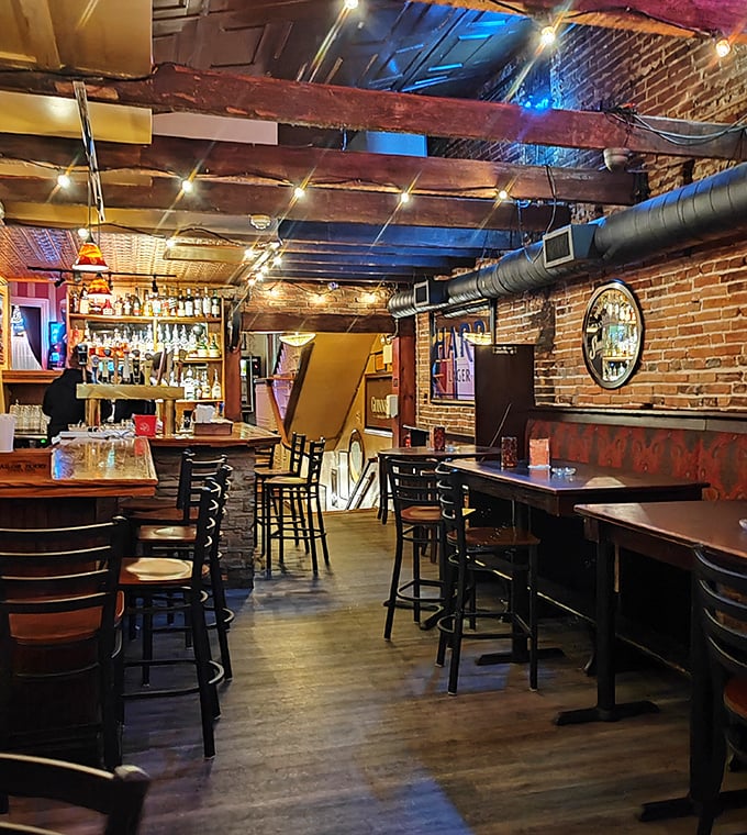 The basement level reveals McGrath's secret – those exposed brick walls and wooden beams have witnessed countless celebrations and quiet conversations alike.
