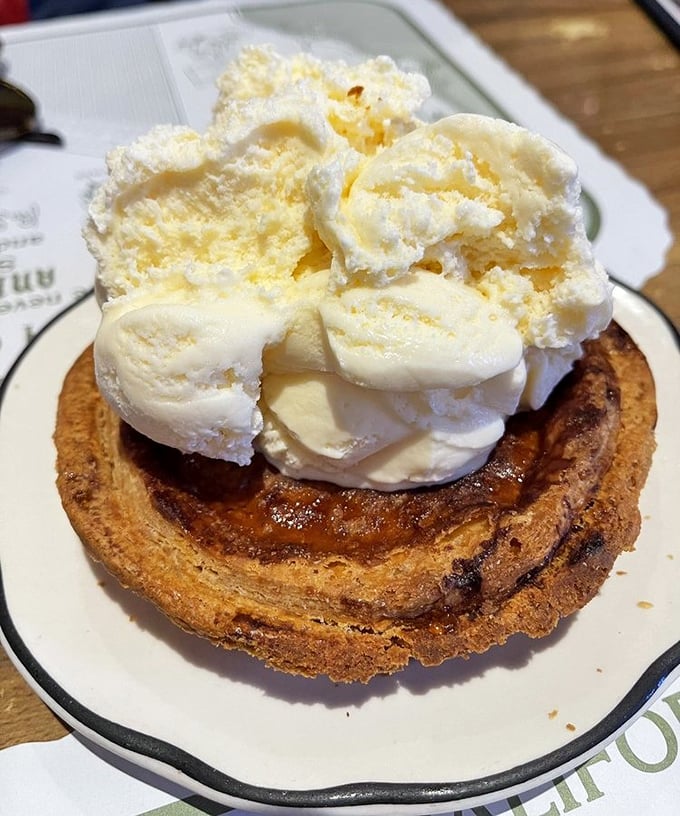 Sweet endings don't get better than this—a warm dessert topped with vanilla ice cream that melts into all the right places.