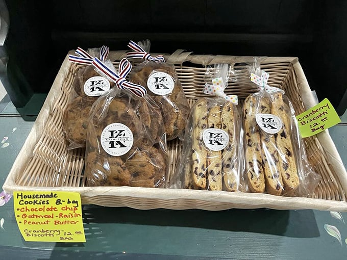 Housemade cookies packaged with care—because the only thing better than dessert now is dessert later when that 3 PM craving hits.