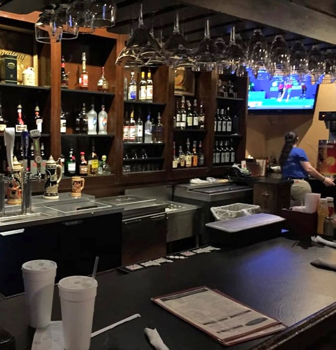 Yes, they have a full bar—because sometimes your buttermilk pie needs a proper bourbon companion. Small towns understand life's important pairings.
