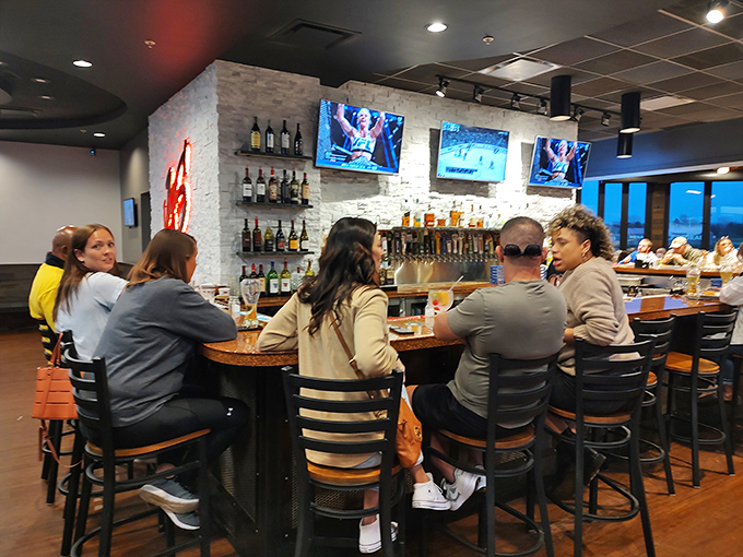 The bar area – where strangers become friends and "I'll just have one drink" becomes "What's for dinner?" faster than you can say "menu, please."