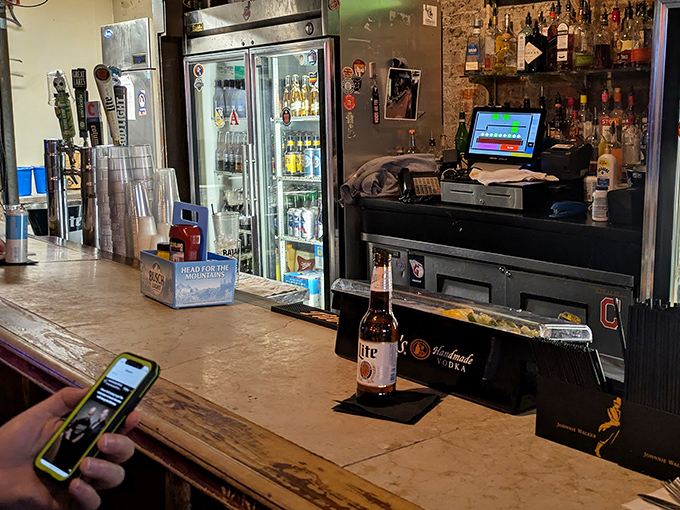 The bar itself—worn smooth by countless elbows and stories—is where strangers become friends and friends become regulars.