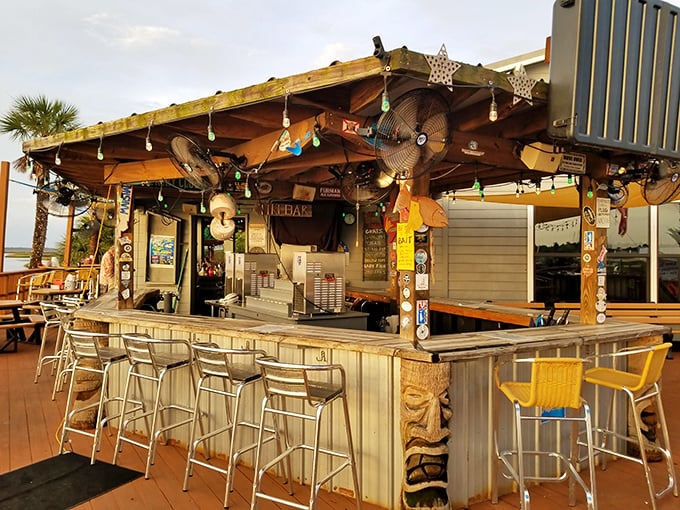 Tiki bar bliss with a side of ocean breeze. This outdoor bar is where "I'll just have one" turns into "What time do you close?"