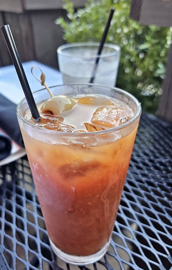 This isn't just a Bloody Mary—it's summer in a glass, with enough garnish to count as an appetizer.