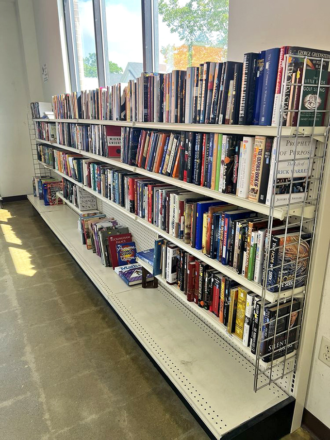 The book section: where literary treasures wait patiently for readers—like a library where you don't have to whisper or return anything.