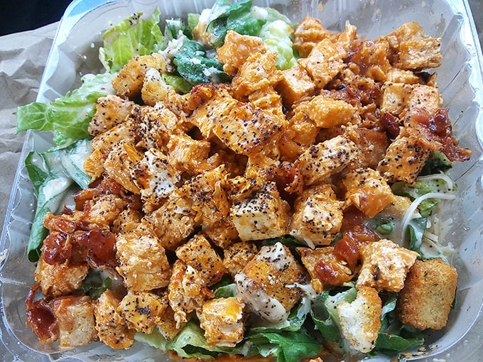 The Buffalo Chicken Caesar Salad – for when you want something "healthy" but can't resist that buffalo chicken calling your name.