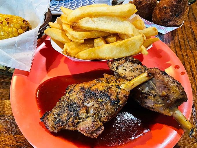 Char-grilled pork shanks with fries that could make a vegetarian reconsider their life choices. Smoke rings that tell stories of patient cooking.