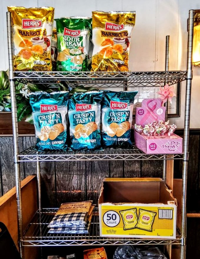 The chip rack – because sometimes you need something crunchy to complement your sandwich the size of your forearm.