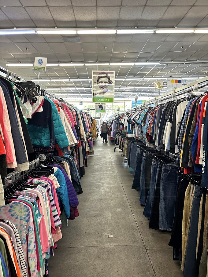 The clothing canyon, where fashion from every decade comes to find new life. That jacket you've been hunting? It's probably hiding here.