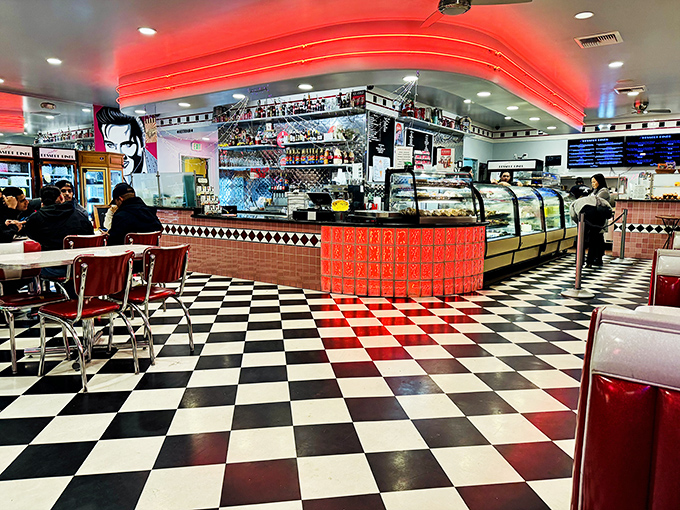 The beating heart of Rick's—where dessert dreams are fulfilled and diet plans go to die with a smile.