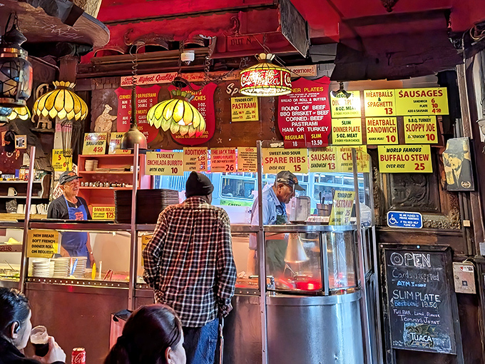 The counter – where decisions are made, hunger is addressed, and the art of pointing at what you want is elevated to communication perfection.