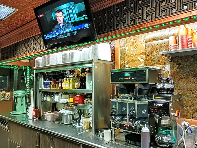 The beating heart of any proper diner—a counter where coffee cups are never empty. Watch short-order magic happen while perched on swiveling stools.