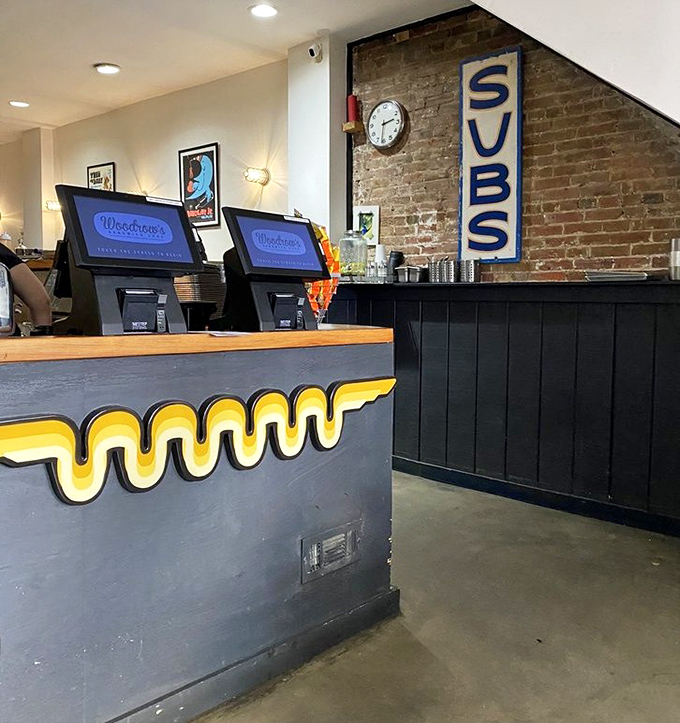 That wavy yellow accent on the counter isn't just decorative—it's a visual appetizer for the flavor waves to come.