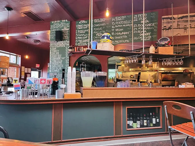 Where the magic happens—part command center, part culinary stage, with a chalkboard menu that changes with the seasons and the chef's inspiration.