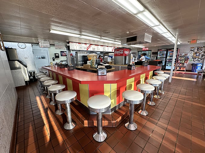 The counter seating—where solo diners become regulars and regulars become family. Those stools have heard decades of local gossip.