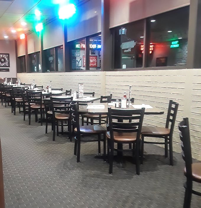 The dining area hums with conversation and silverware clinks, creating that perfect diner soundtrack that makes you want to linger.
