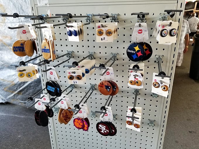 Team spirit meets fashion statement! These handcrafted earrings let sports fans wear their allegiance with a style that stadium gear just can't match.