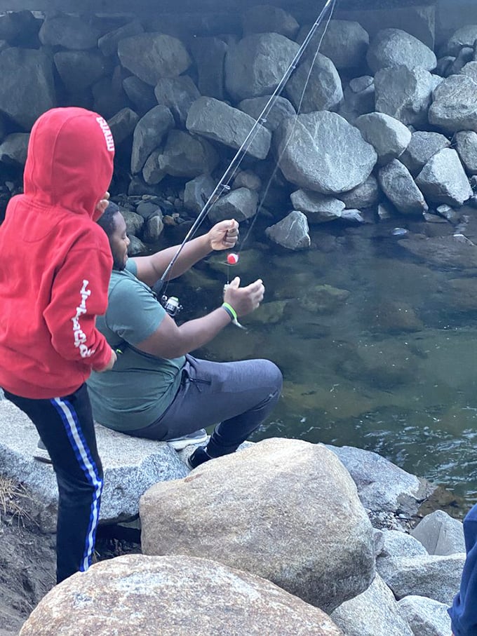 Fishing lessons and life lessons happening simultaneously. These young anglers discover the art of patience while connecting with nature's rhythms.