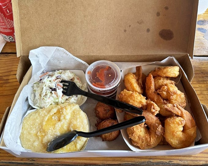 Gulf shrimp so fresh they practically introduce themselves. Perfectly fried with just enough breading to enhance, not overwhelm.