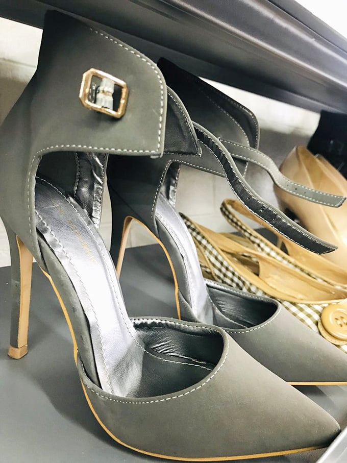 Cinderella's closet after she won the lottery. These heels have danced at weddings, strutted through offices, and are ready for their next grand entrance.