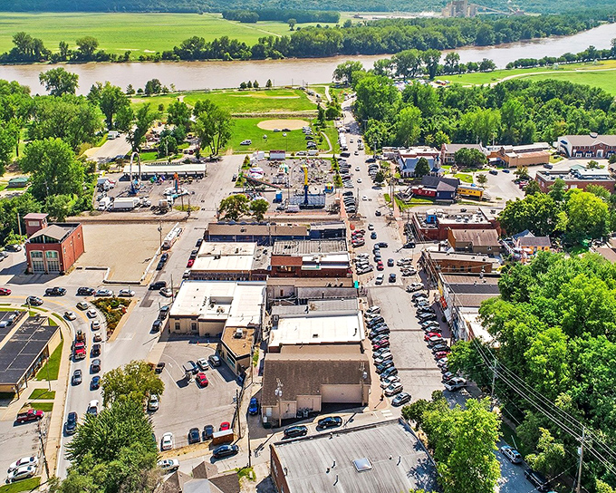 The Legion sign hints at Parkville's deep community roots – a town that honors its past while still making room for fresh-baked future possibilities.