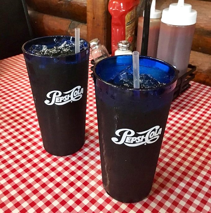Ice-cold Pepsi in proper glasses – because some dining experiences deserve the full treatment, not just plastic cups and compromise.