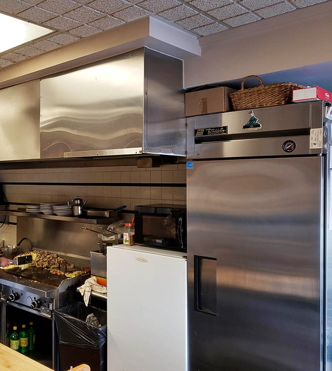 Behind the scenes where stainless steel meets morning mastery. No molecular gastronomy here—just the timeless art of cooking things that taste good.