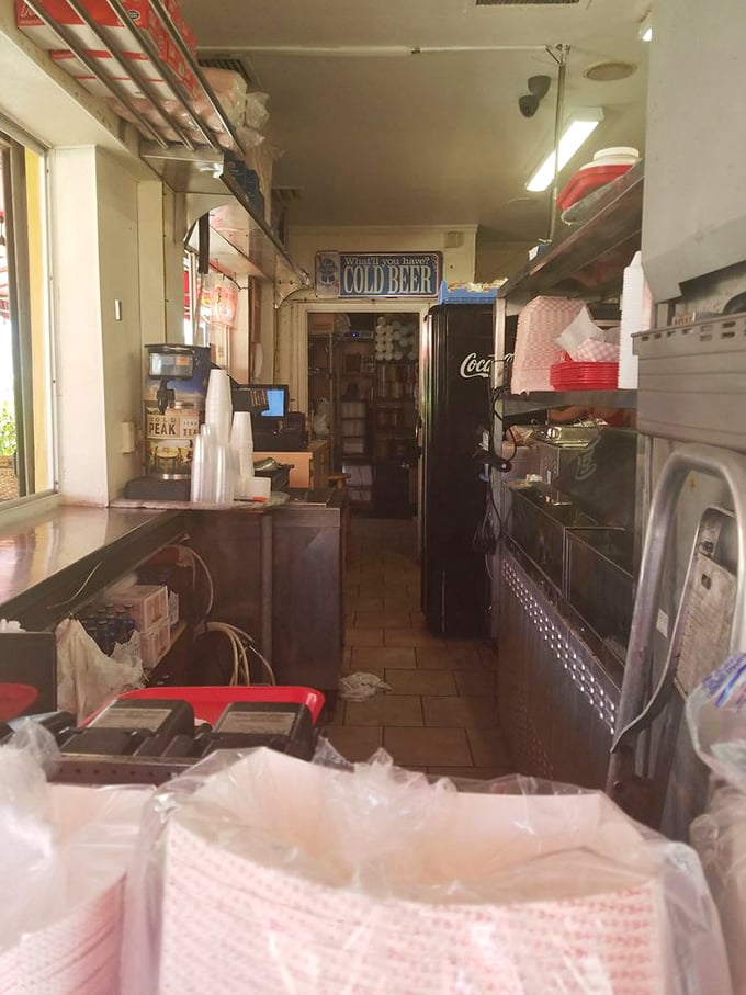 Behind the scenes where the magic happens – a well-oiled machine cranking out crispy perfection all day long.