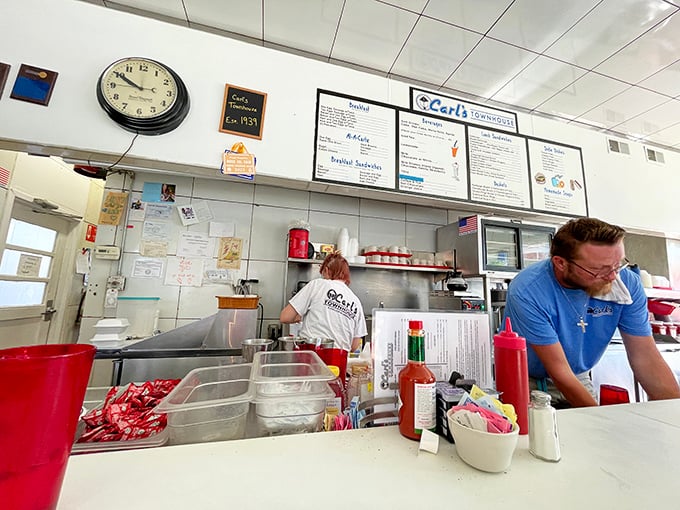 Behind the scenes where diner dreams come true—efficient, spotless, and humming with the energy of a well-oiled culinary machine.