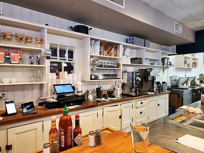 Behind every great breakfast is a meticulously organized kitchen – the heart of Half & Half's operation beats with precision and care.