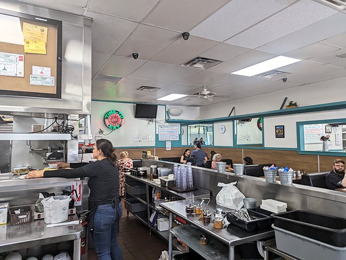 The kitchen – where breakfast alchemy transforms simple ingredients into the comfort food that keeps Angelenos coming back despite the city's endless trendy options.